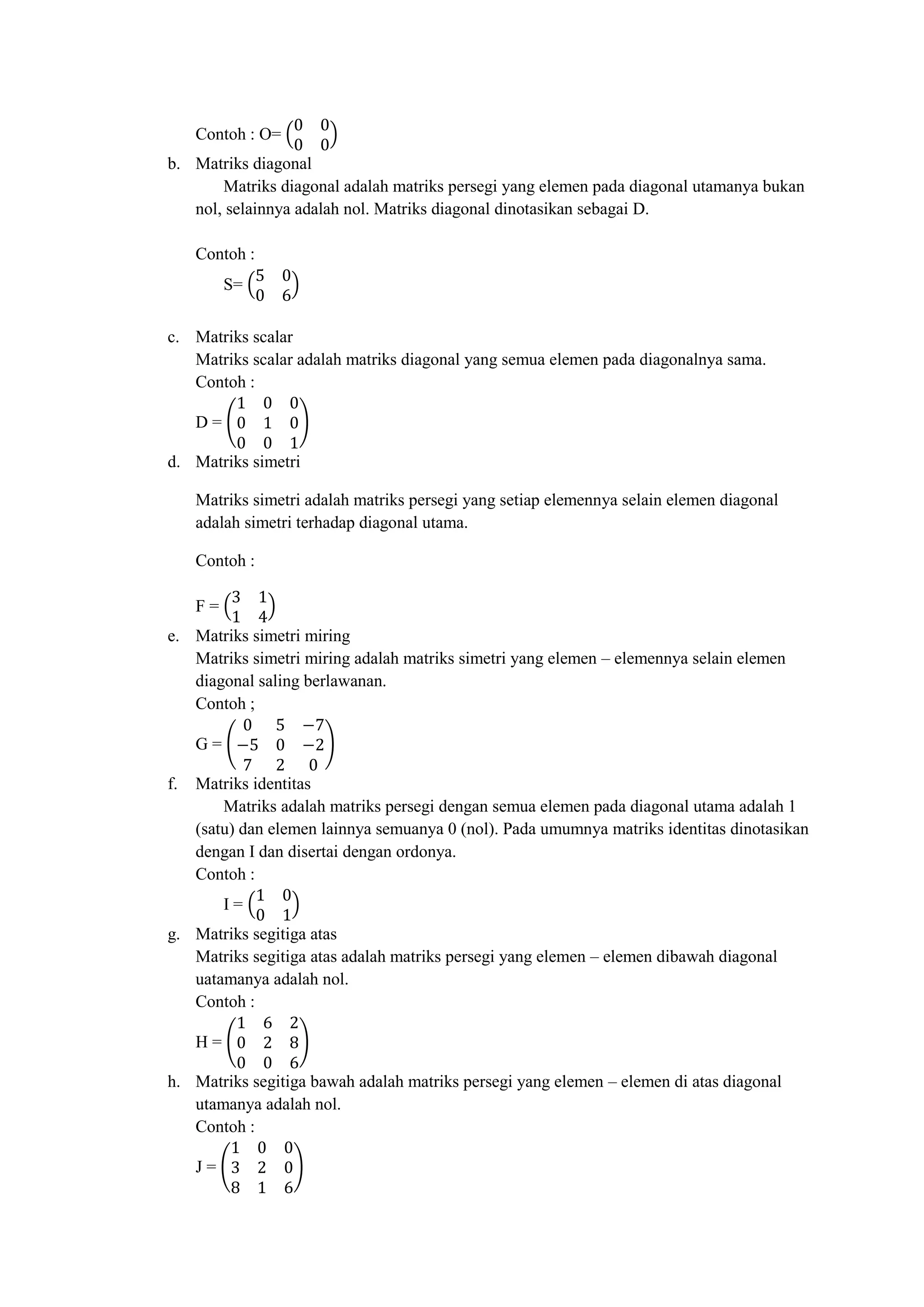 Buku siswa Materi Matriks | DOCX