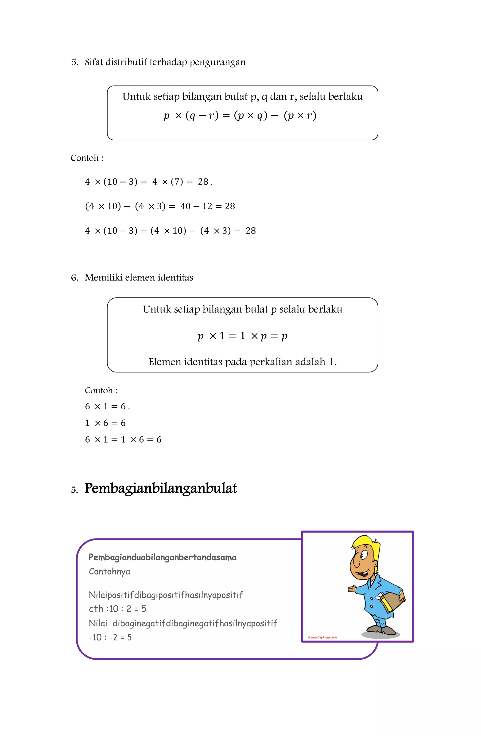 buku siswa pelajaran matematika kelas 7 materi bilangan bulat | PDF