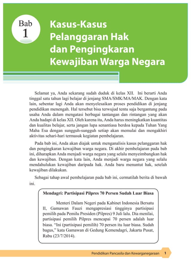 BUKU SISWA PPKn KELAS XII EDISI REVISI 2018 | PDF