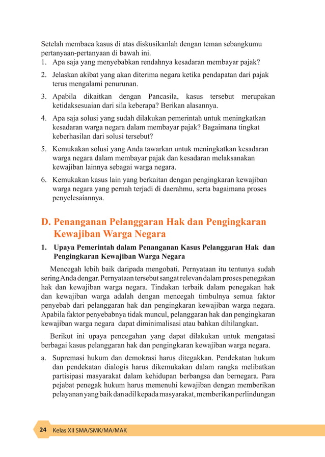 BUKU SISWA PPKn KELAS XII EDISI REVISI 2018 | PDF