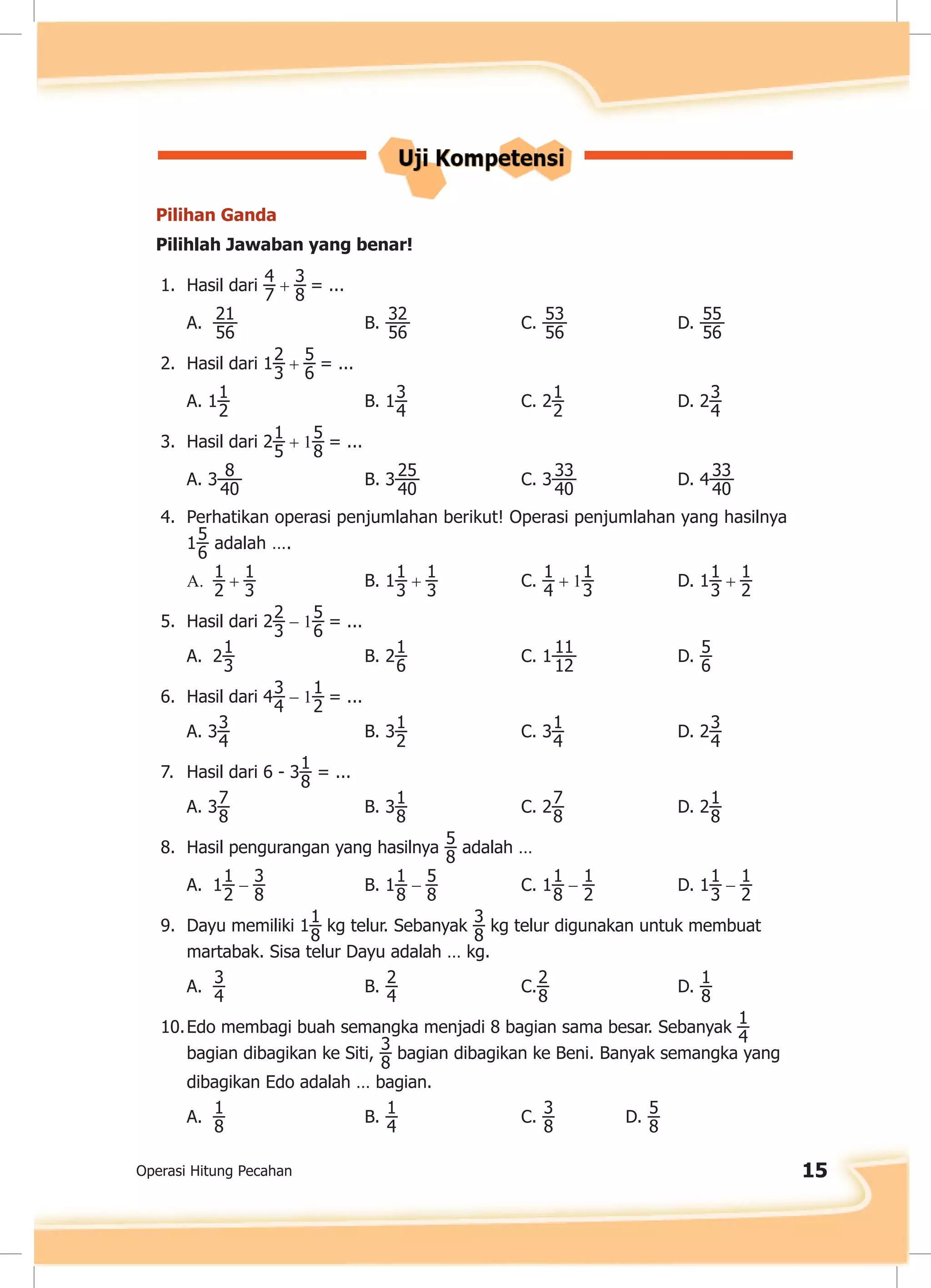 Buku siswa matematika kelas 5 senang belajar matematika - www ...