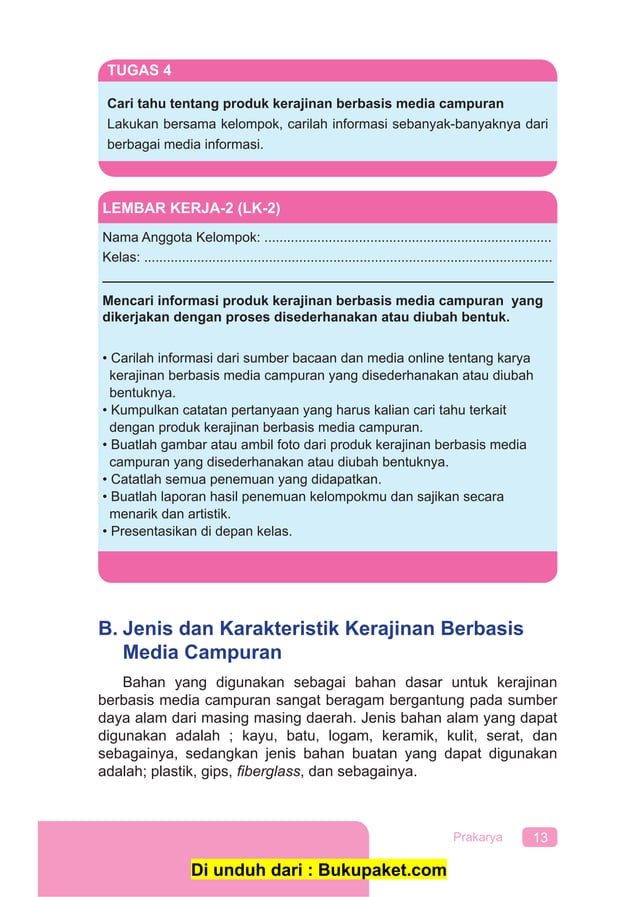 Buku siswa prakarya kelas 9 k13 revisi 2018 | PDF