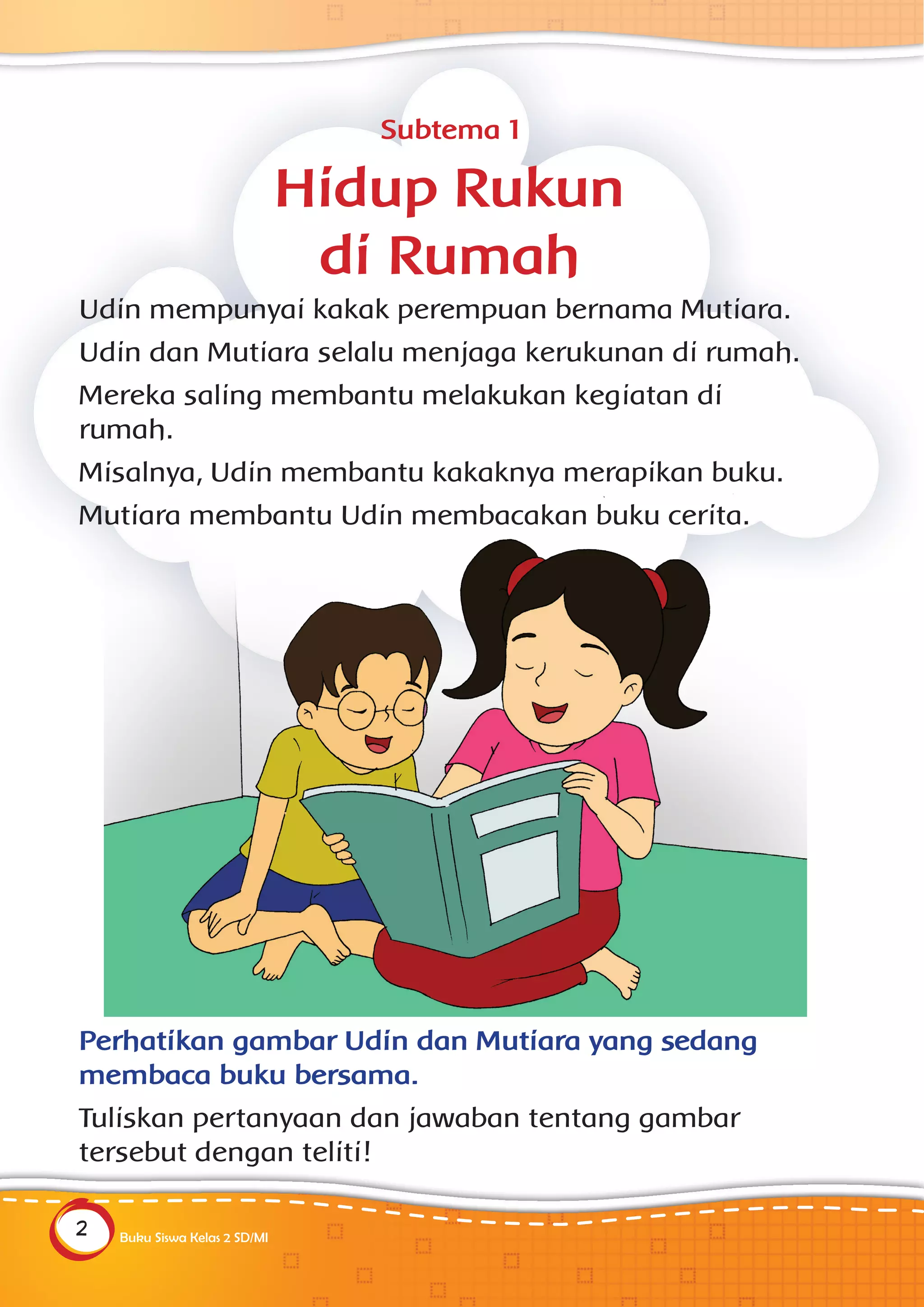 Buku siswa kelas 2 SD tema 1 hidup rukun-Kemendikbud-Kurikulum 2013 | PDF