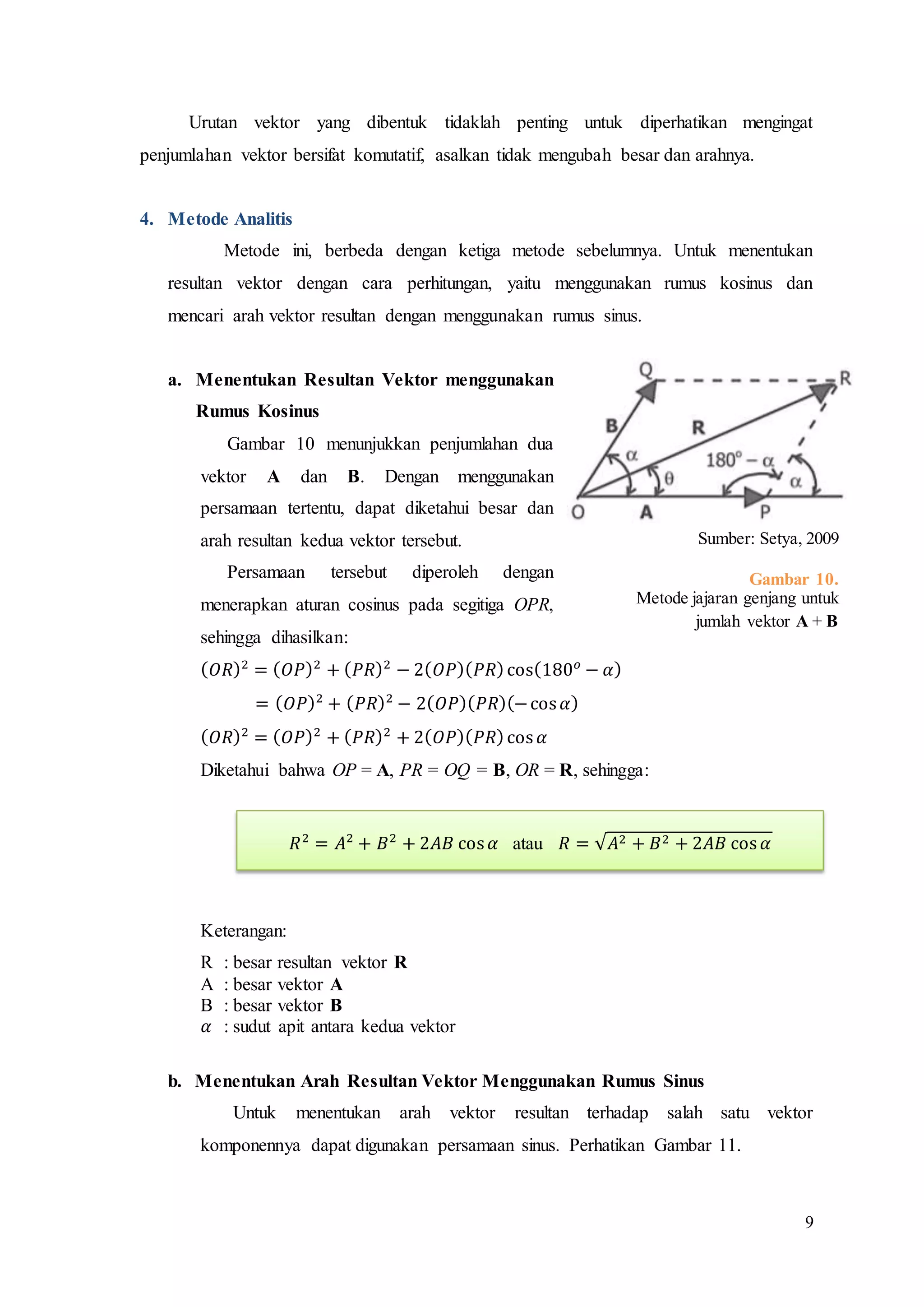 VECTOR DAN LATIHAN SOAL - PELAJARAN SMA FISIKA | DOCX