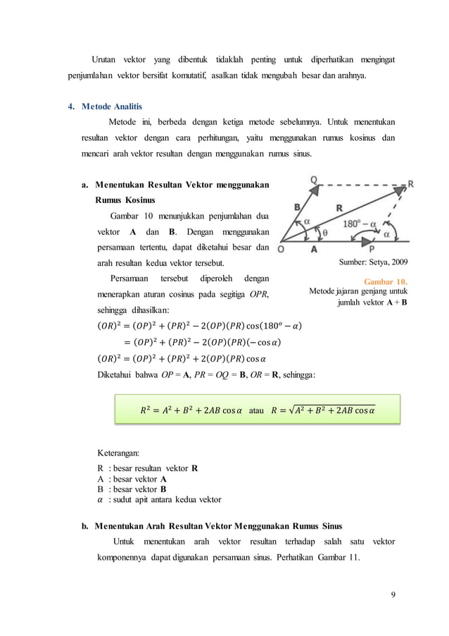 VECTOR DAN LATIHAN SOAL - PELAJARAN SMA FISIKA | DOCX