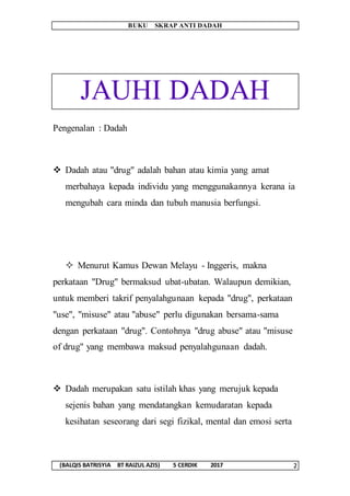 Buku skrap anti dadah | DOCX