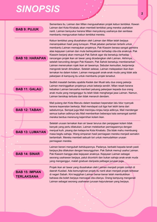 Komsas: Novel Jalan Ke Puncak (Tingkatan 2) | PDF