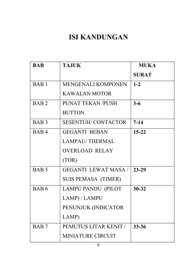 KOMPONEN KAWALAN MOTOR | PDF