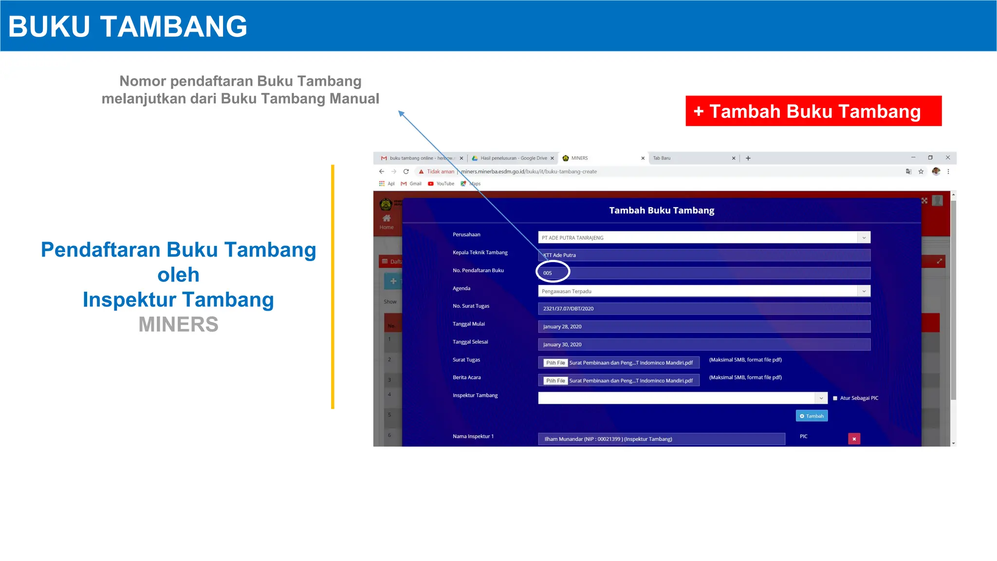 Buku Tambang online dan tata cara penggunaanya | PDF