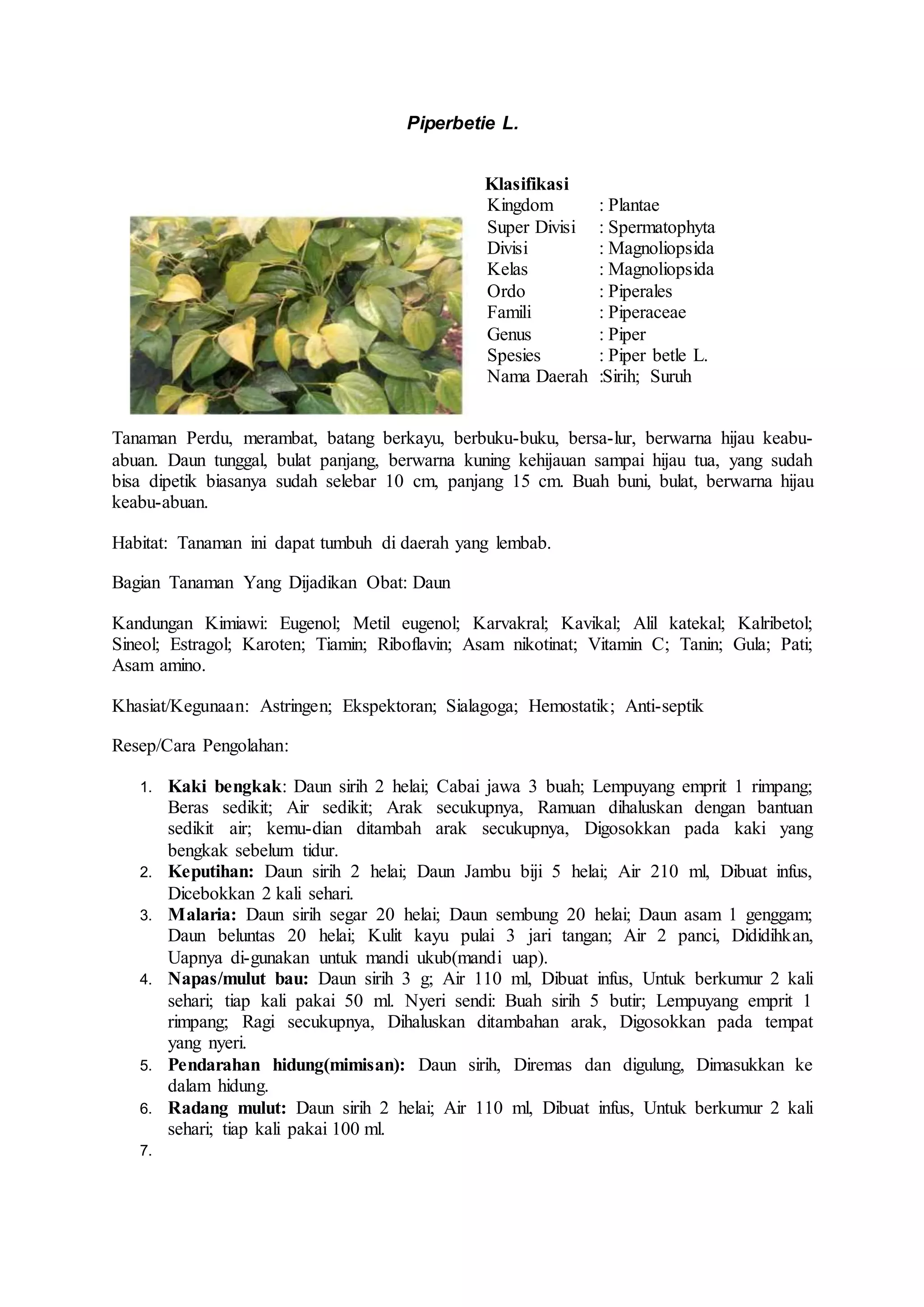 Buku tanaman obat | DOCX