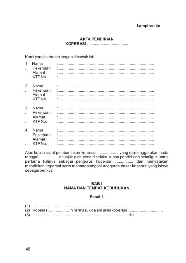 Contoh Daftar Hadir Rapat Pembentukan Koperasi - Delinewstv