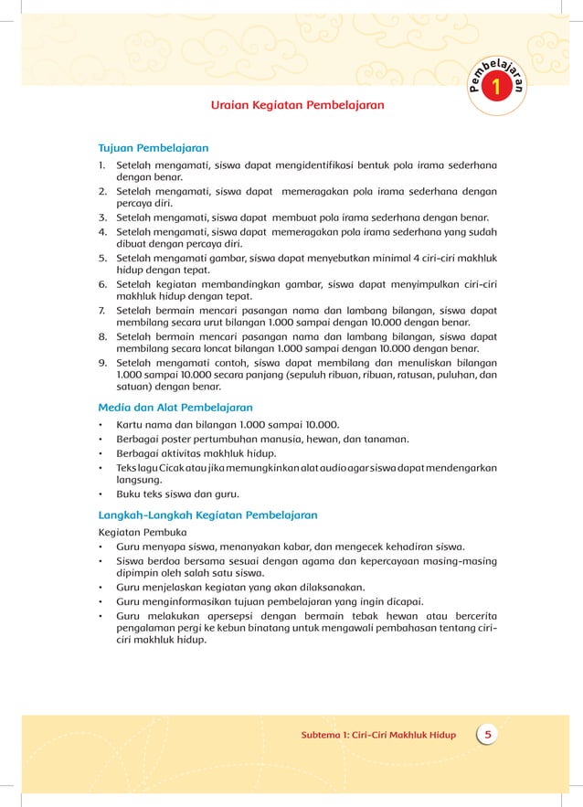 Buku Tematik Guru Kelas 3 TEMA 1 [Pertumbuhan dan Perkembangan Mahluk Hidup].pdf