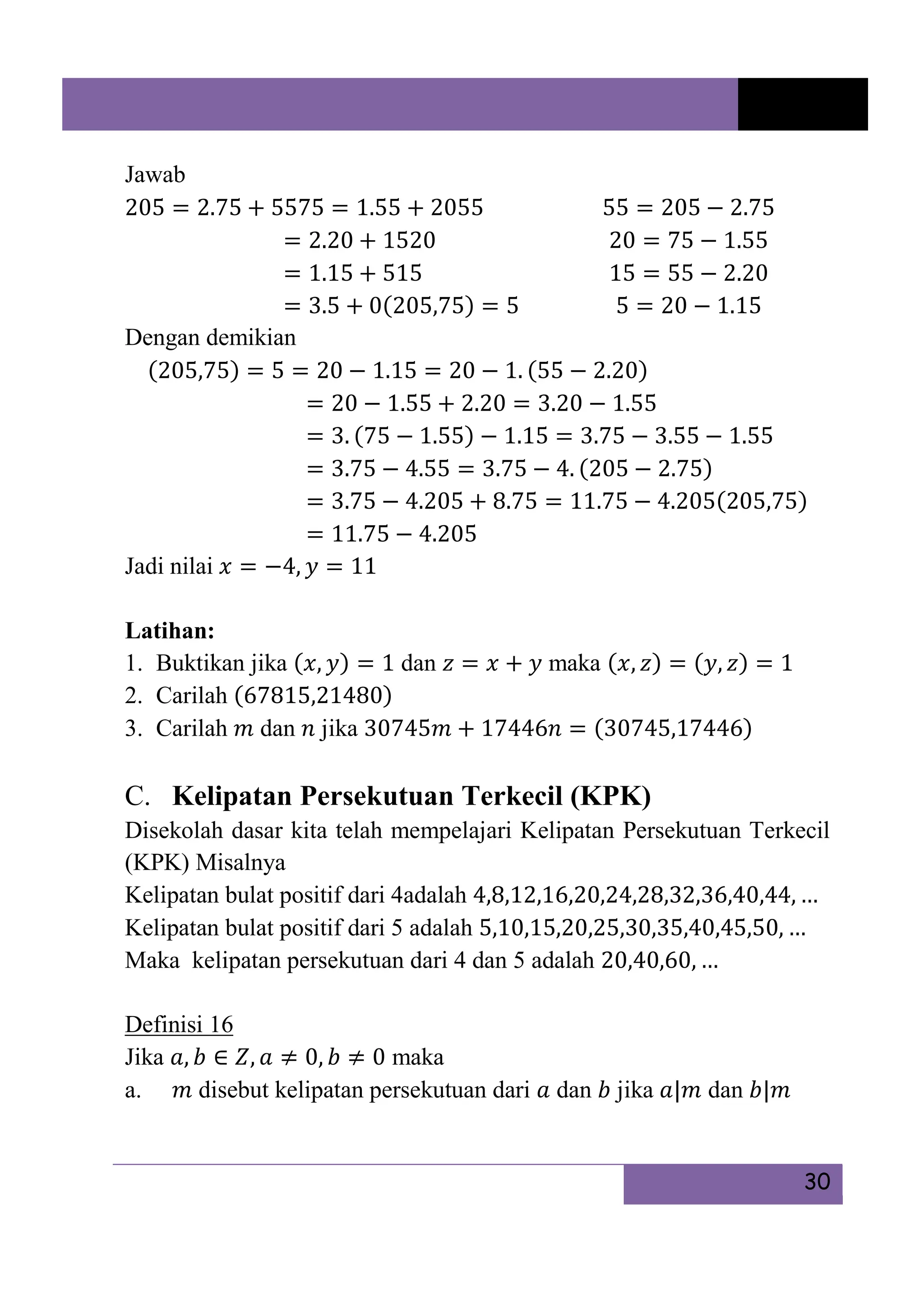 Buku Teori Bilangan Dilengkapi dengan soal | PPT
