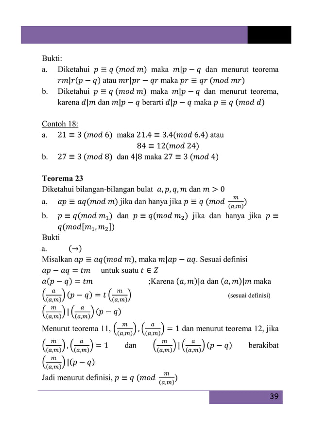 Buku Teori Bilangan Dilengkapi dengan soal | PPT
