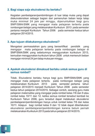 Buku ttg ekuivalensi kegiatan pembelajaran | PDF