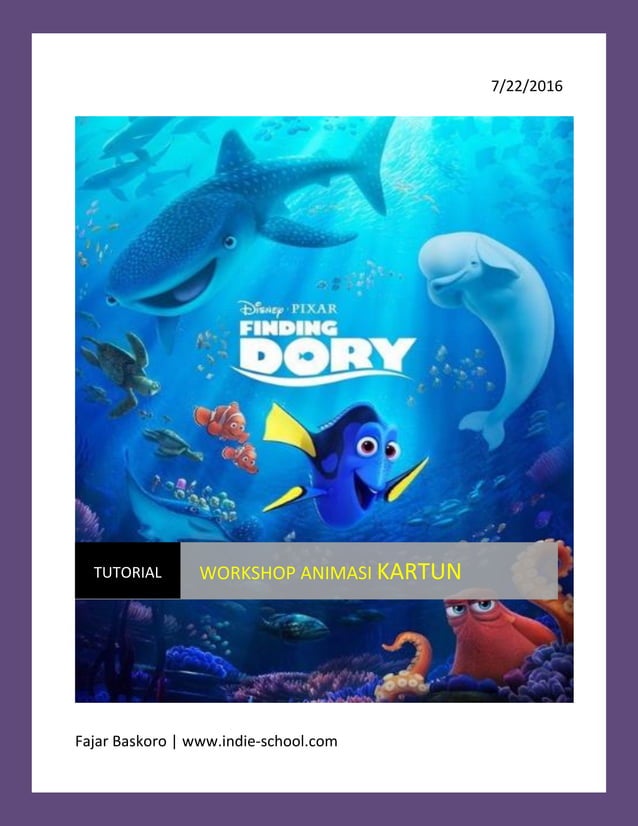 Buku workshop animasi kartun finding dory | PDF