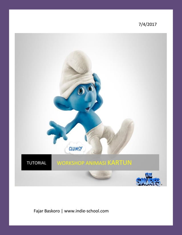 Buku workshop animasi kartun smurf | PDF