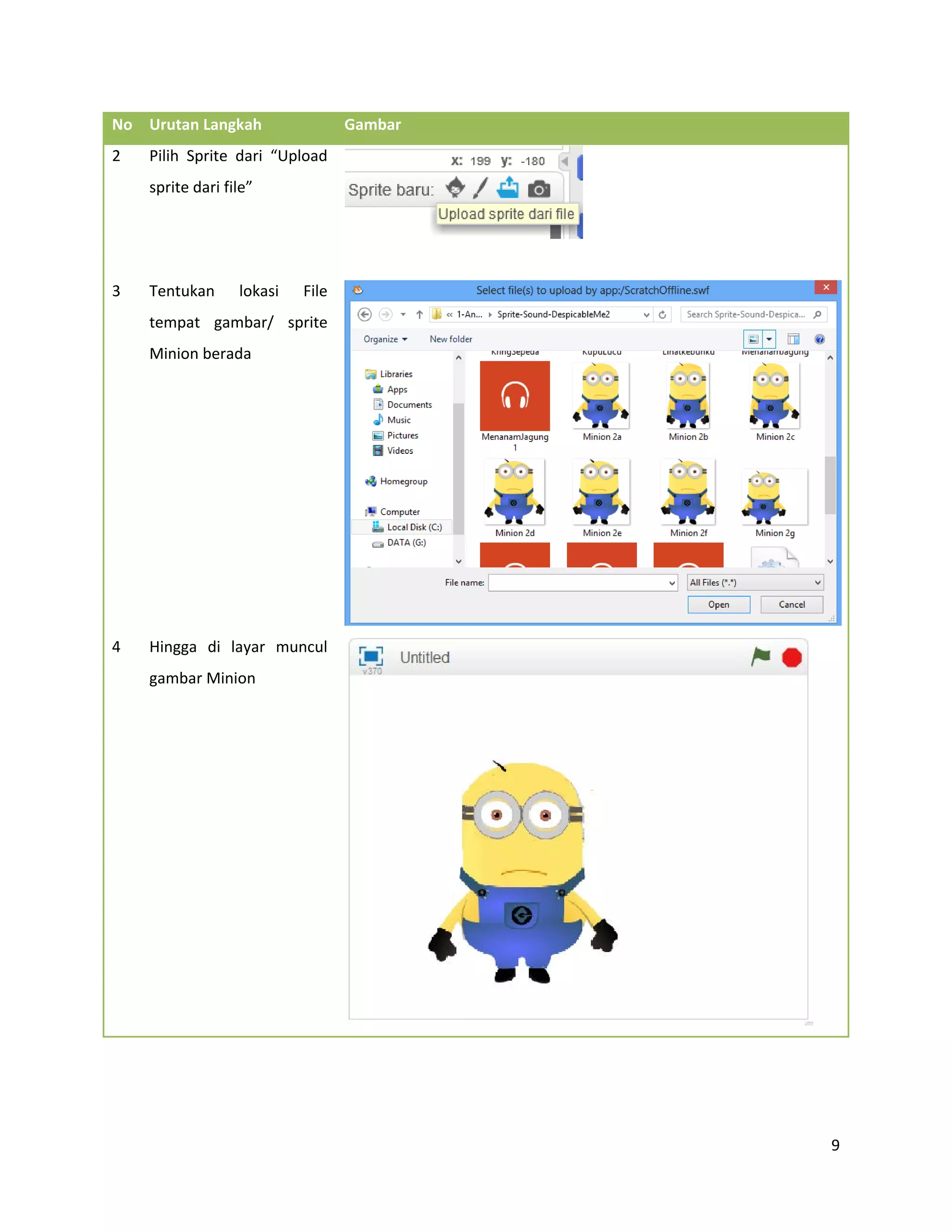 Buku workshop Animasi Minion | PDF