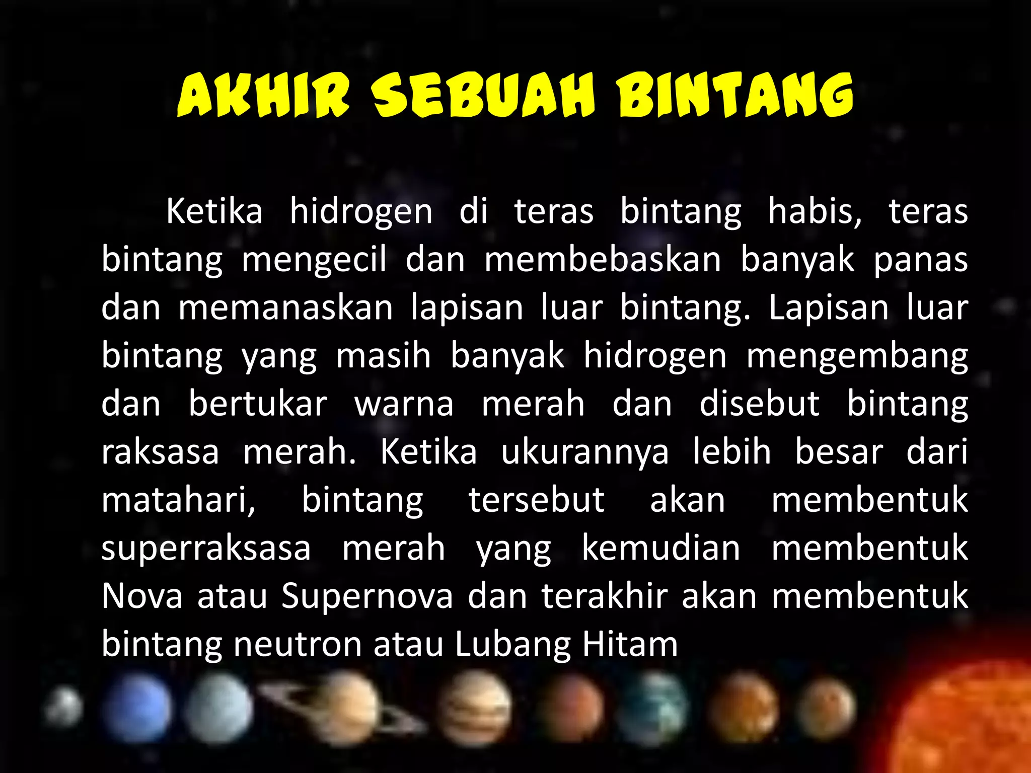 Bulan dan Bintang (Geografi Kelas X) | PPTX