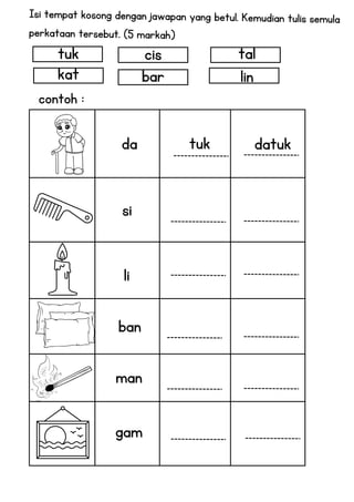 bulatkan gambar berdasarkan perkataan yang diberikan | PDF