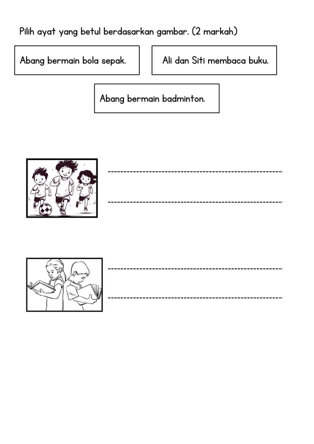 bulatkan gambar berdasarkan perkataan yang diberikan | PDF