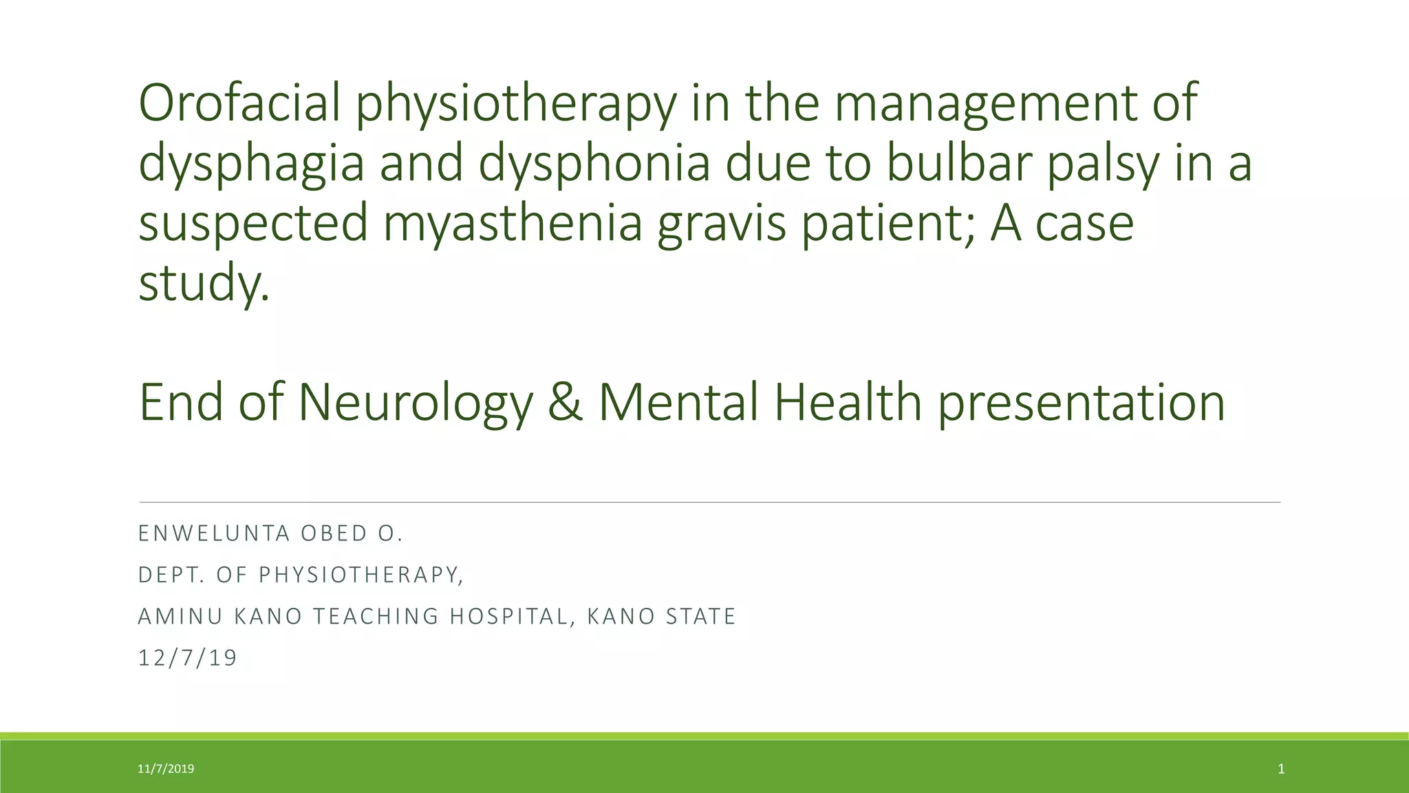 Orofacial physiotherapy in the management of dysphagia and dysphonia ...