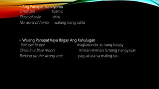 Idyomatikong Pagsasalin at Hybrid na Teksto | PPTX