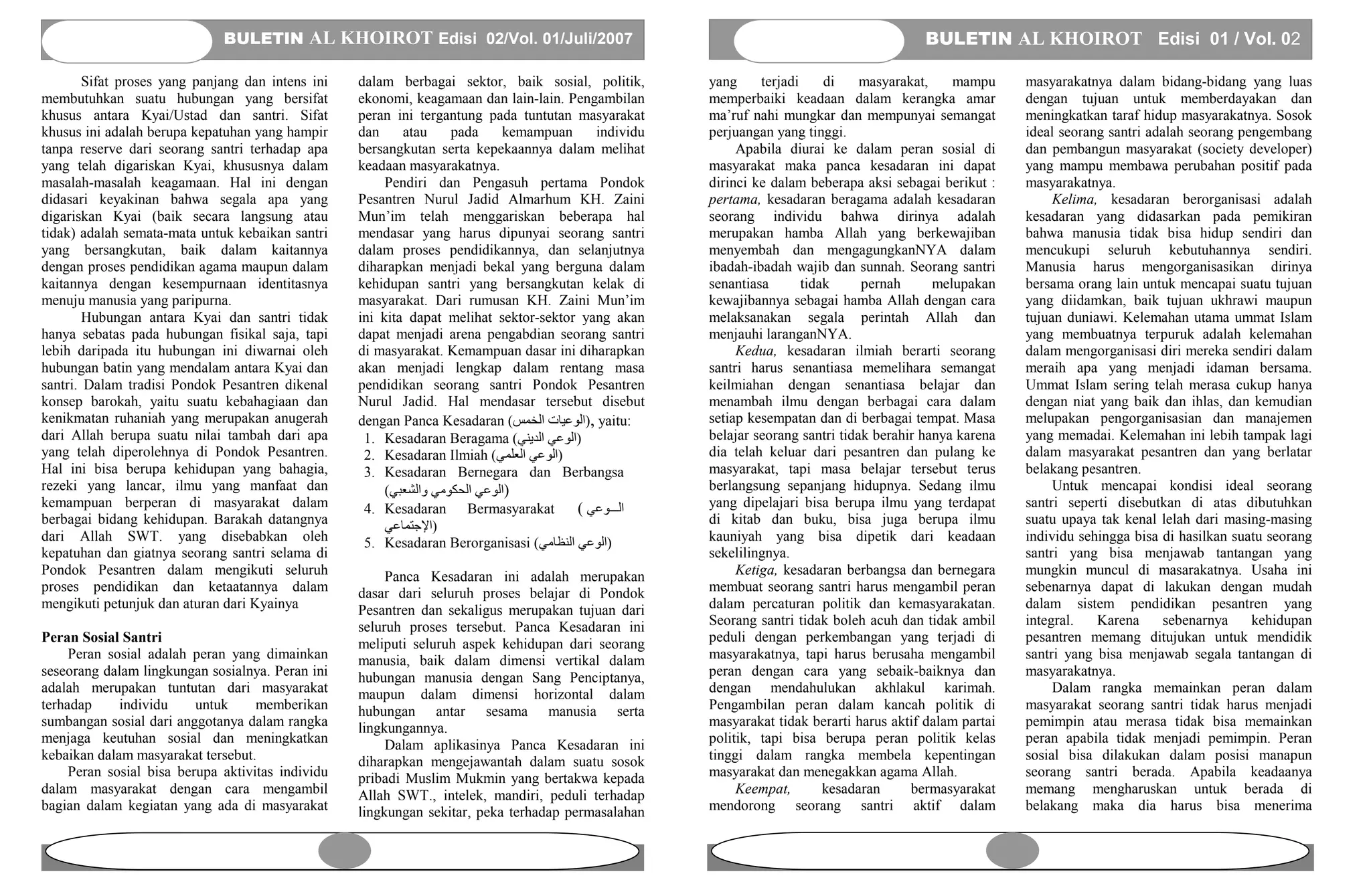 Buletin Al Khoirot Edisi 2 Februari 2007 | PPT