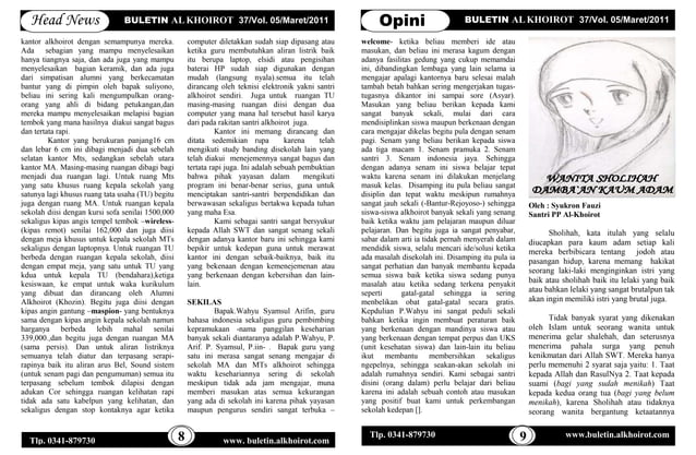 Buletin Alkhoirot Maret 2011 Edisi 37 Vol V | PPT