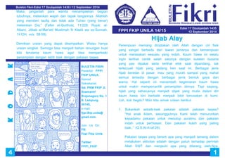 Buletin fikri 1 "Hijab Alay" | PDF