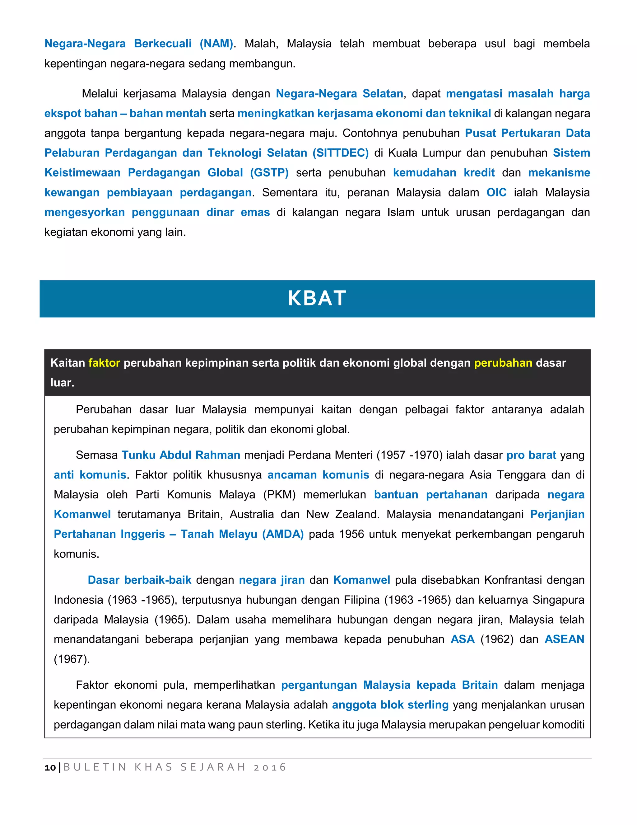 Buletin Khas Sejarah K3 2016 | PDF