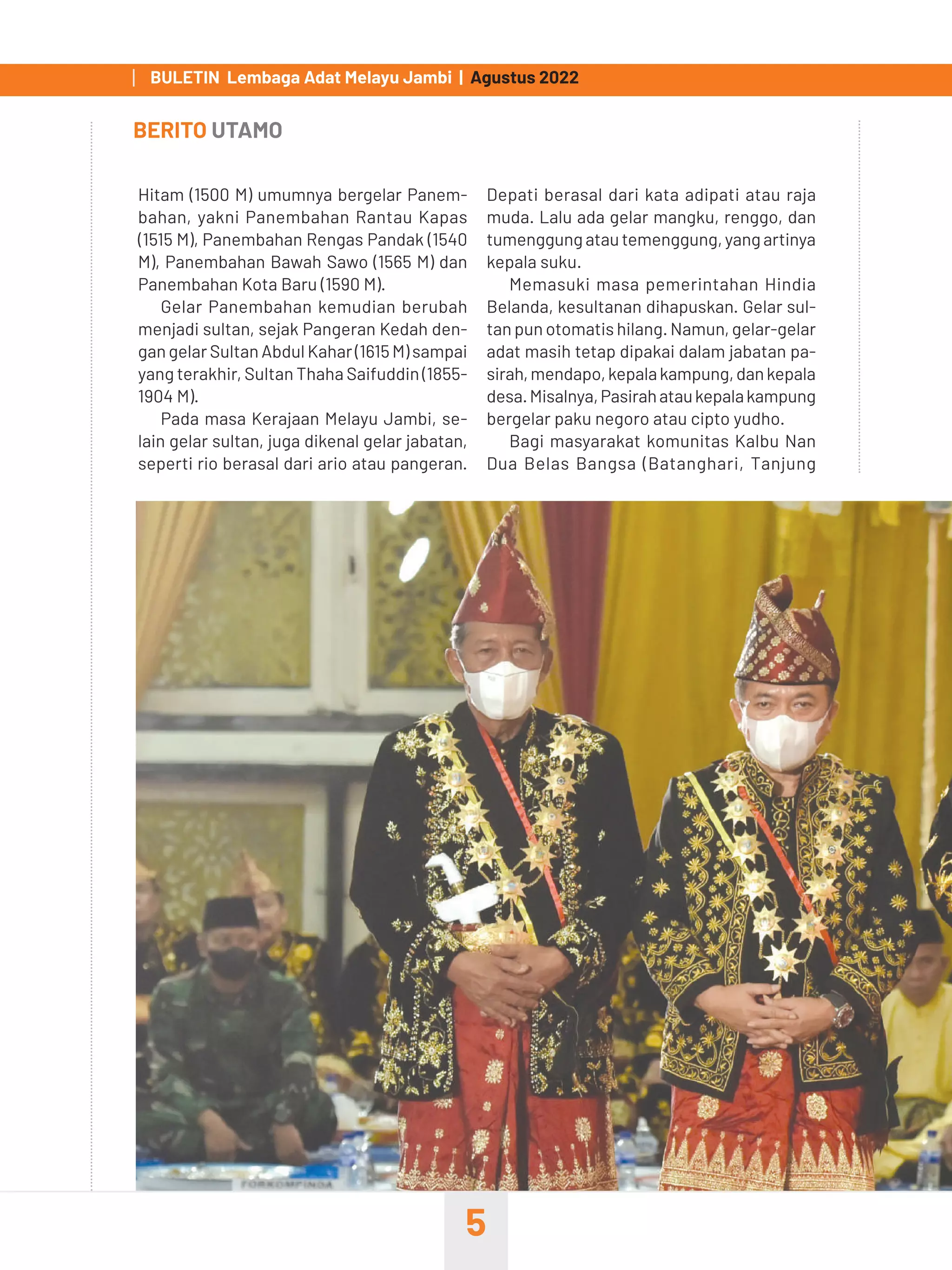 Buletin Lembaga Adat Melayu (LAM) Jambif | PDF