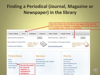 Buley Library Research Basics | PPTX