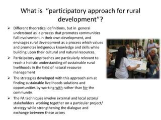 Participatory approach for rural development, Vyara Stefanova | PPT