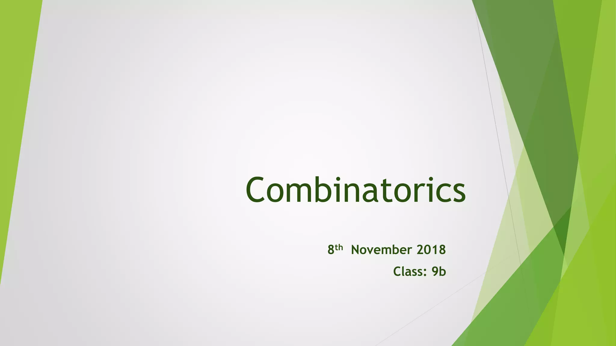 Combinatorics- 144 SECONDARY SCHOOL NARODNI BUDITELI | PPTX