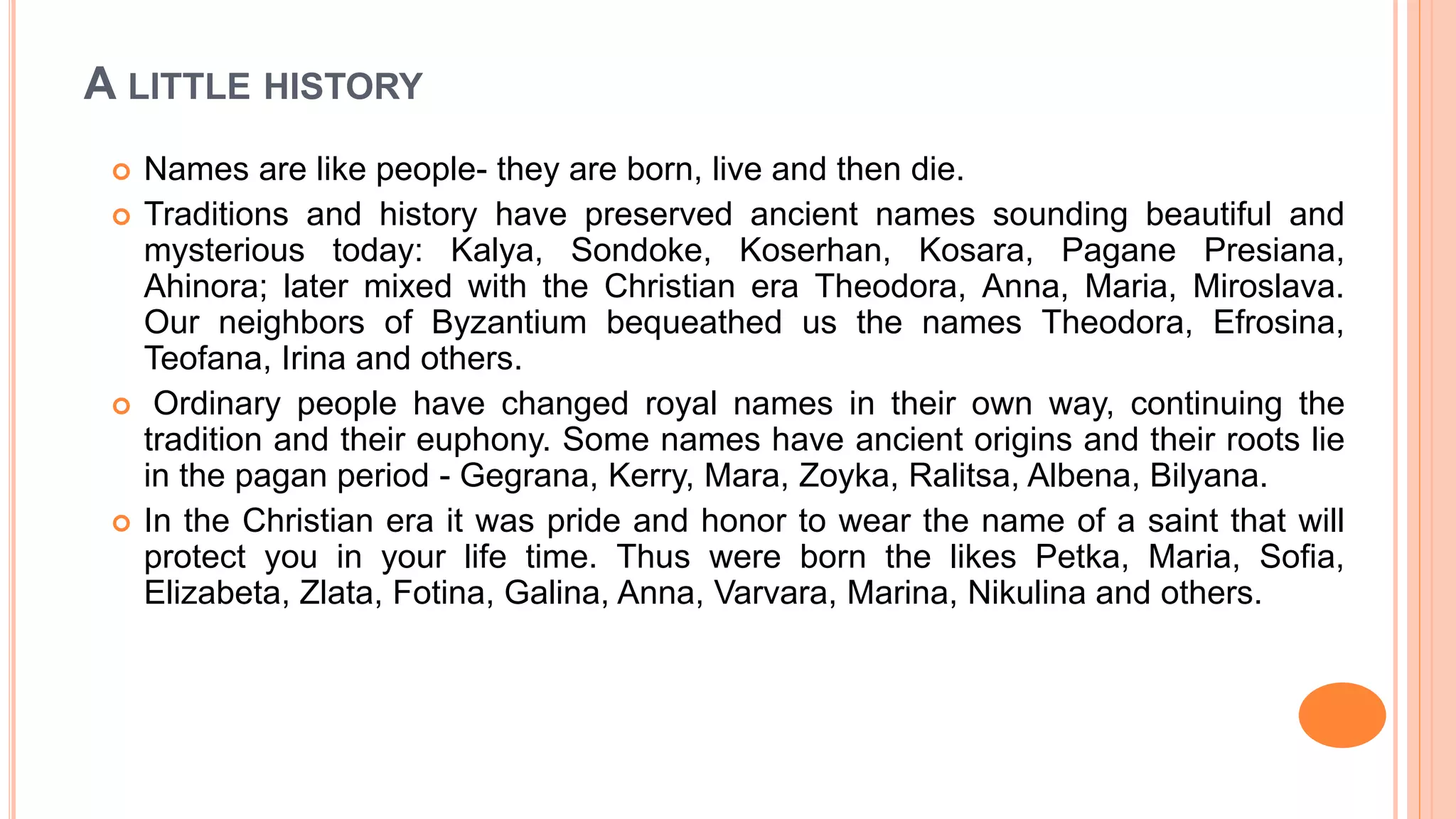 Bulgarian female names | PPTX