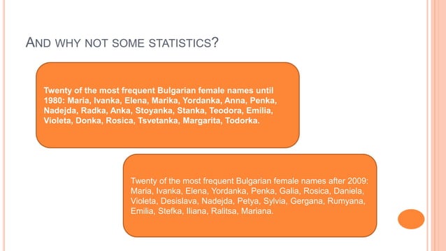Bulgarian female names | PPT