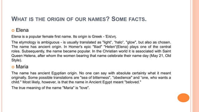 Bulgarian female names | PPT
