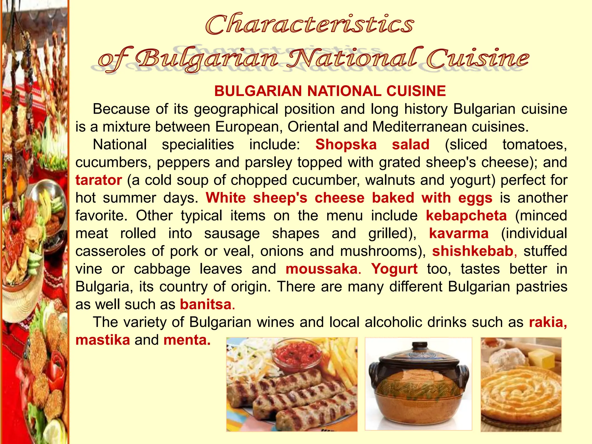Bulgarian cuisine- food, traditions and culture .pptx