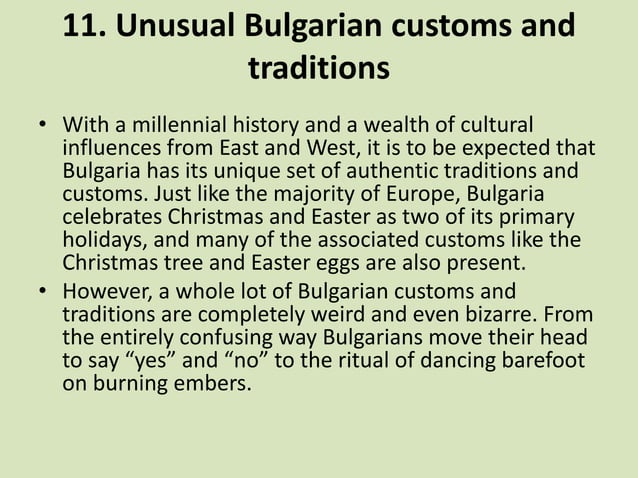 Bulgarian customs and traditions | PPTX