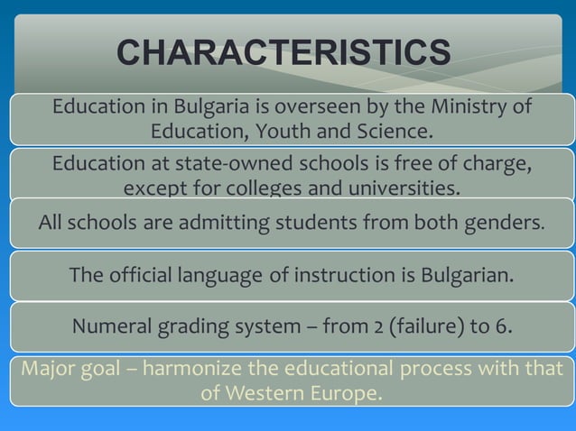 Bulgarian educational system | PPT