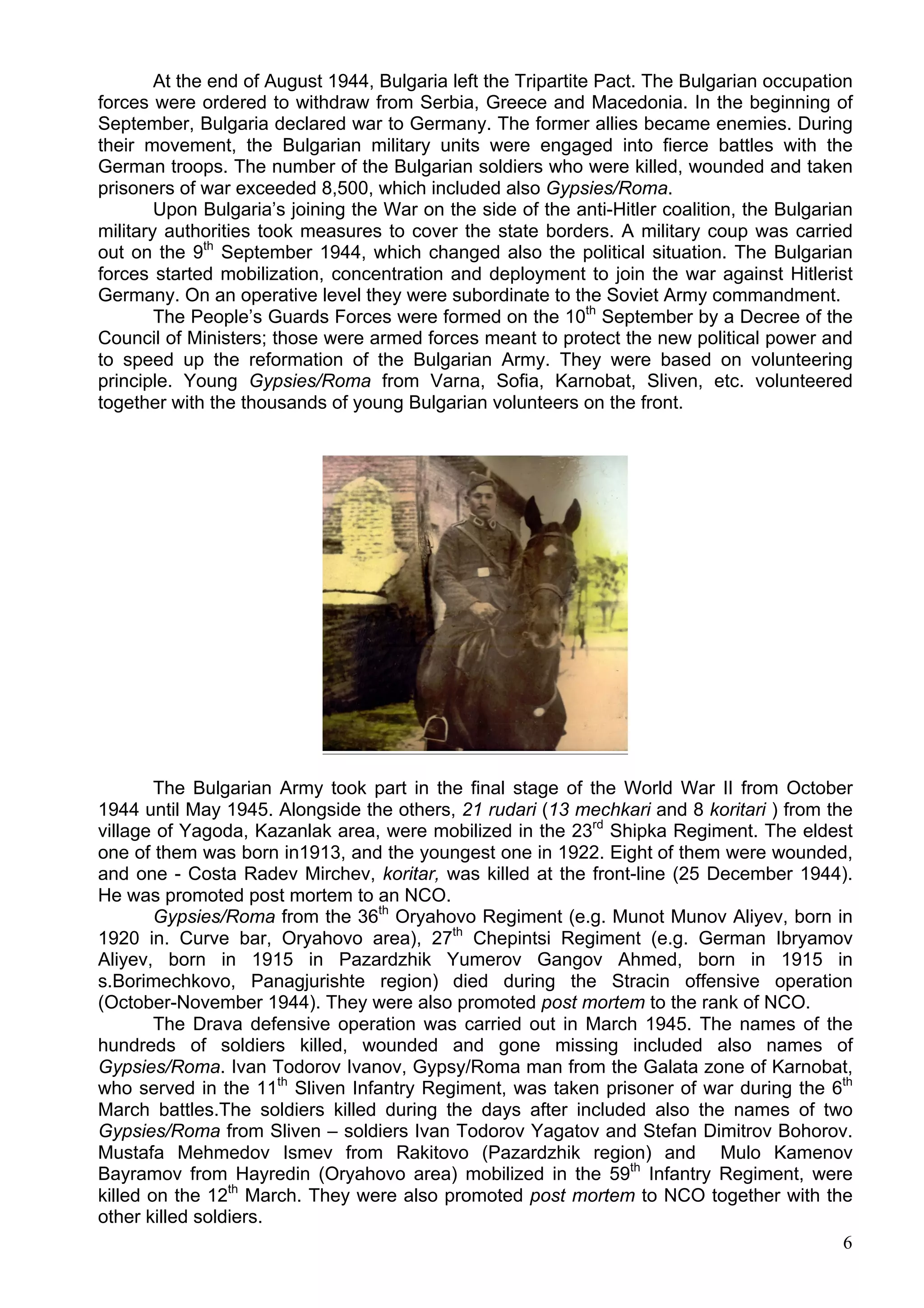 Bulgarian gypsies in Second World War | PDF