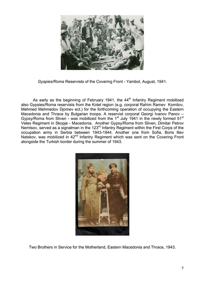 Bulgarian gypsies in Second World War | PDF