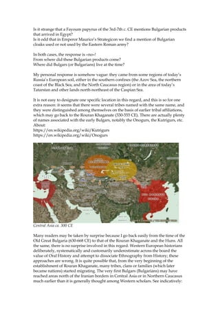 Bulgarians Mentioned in Egyptian Papyri from Fayoum | PDF