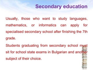 Bulgarian system of education | PPTX