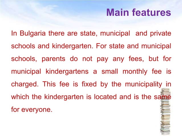 Bulgarian system of education | PPTX | Daycare and Pre-School | Parenting