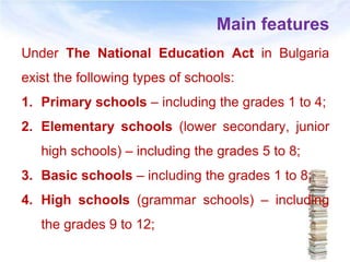Bulgarian system of education | PPTX