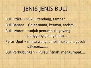 TATACARA BERKAITAN SALAH LAKU BULI DI SEKOLAHppt | PPT