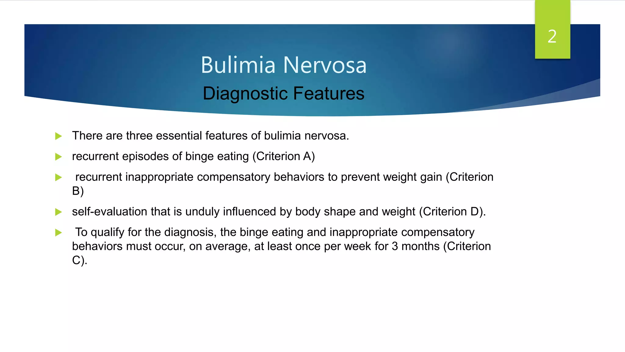 Bulimia and binge eating disorders | PPT