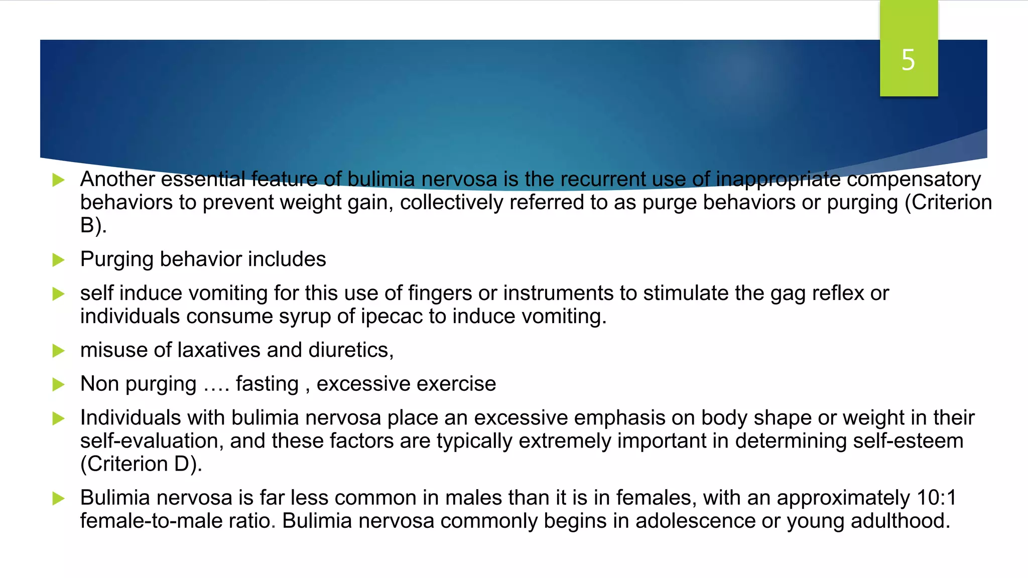 Bulimia and binge eating disorders | PPT